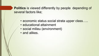 L1 define politics | PPTX