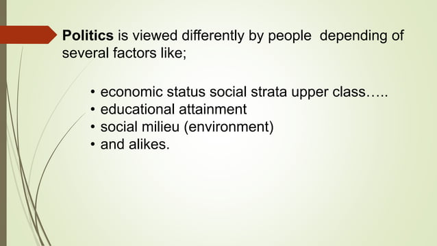 L1 define politics | PPT