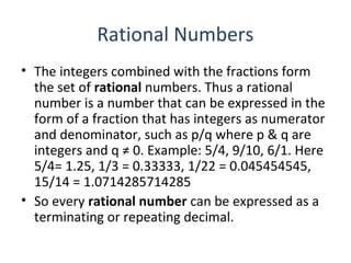 essential concepts of algebra | PPT