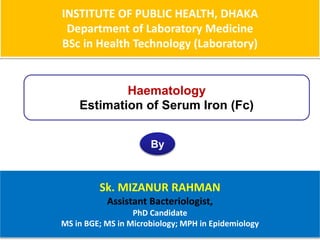 Estimation of iron profile | PPT