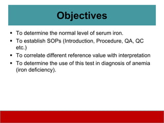Estimation of iron profile | PPT