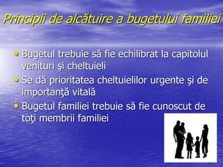 Bugetul familiei | PPT