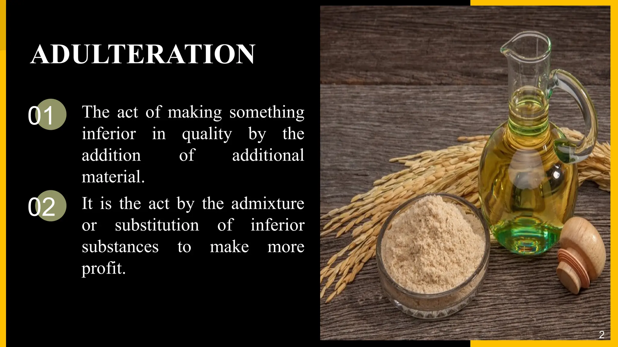 Adulterant In Oils Their Detection Methods And Health Impacts Pptx