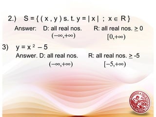 L1 functions, domain & range | PPT | Programming Languages | Computing