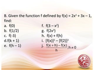 L1 functions, domain & range | PPT | Programming Languages | Computing