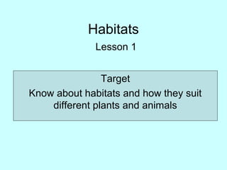 Lesson 1 habitats | PPT