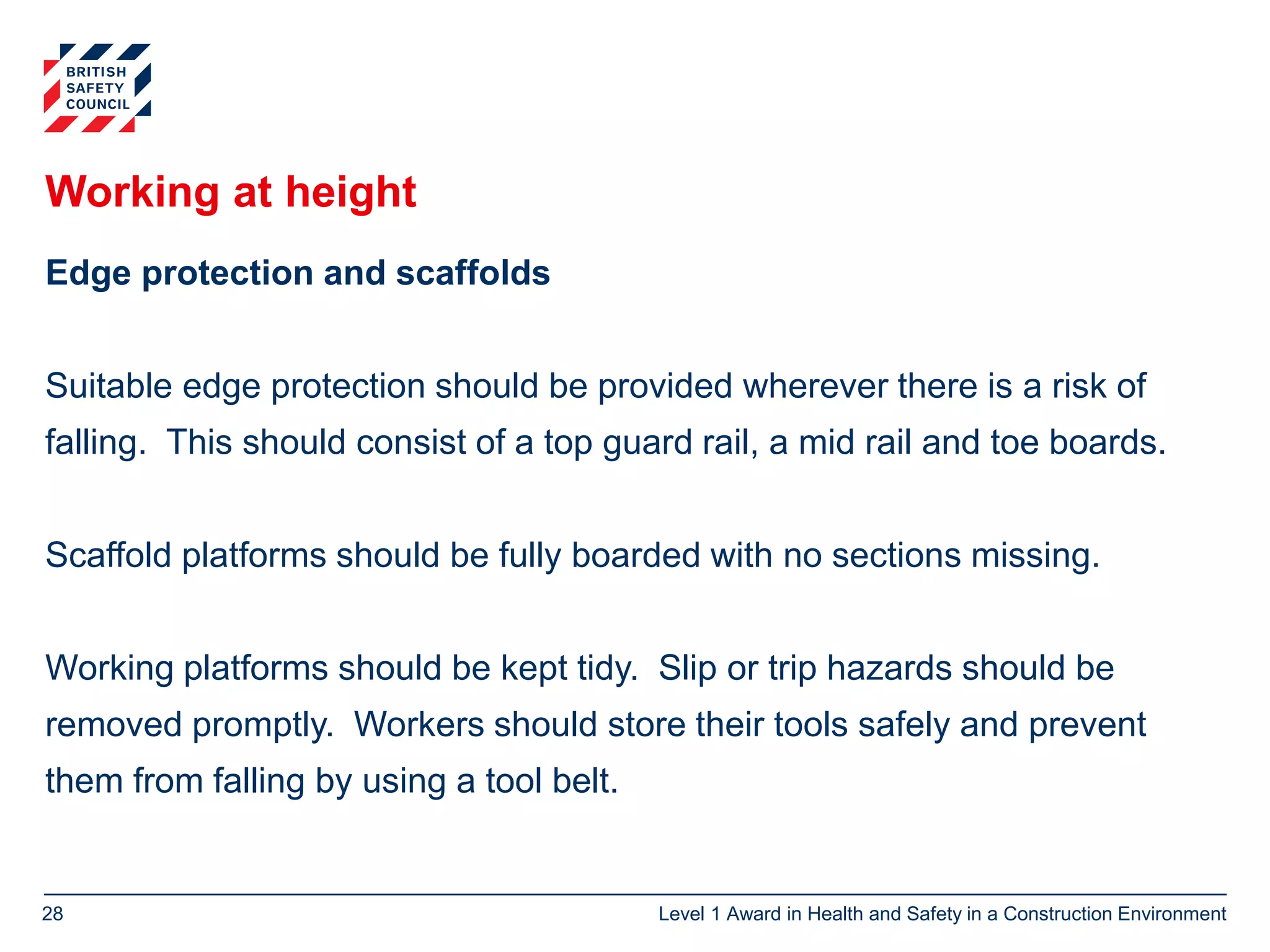 L1 Health & Safety in construction environment powerpoint | PPTX