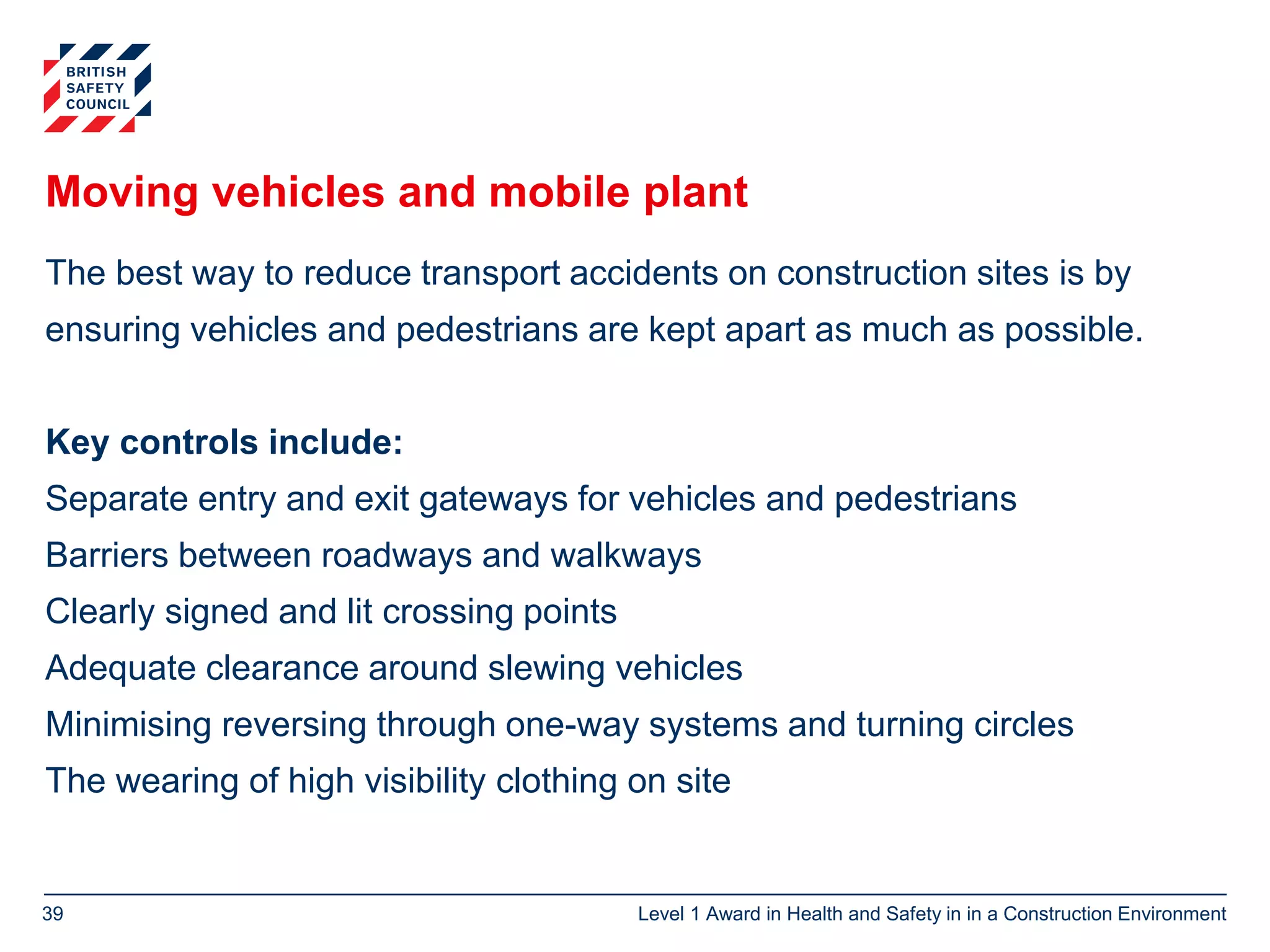 L1 Health & Safety in construction environment powerpoint | PPTX