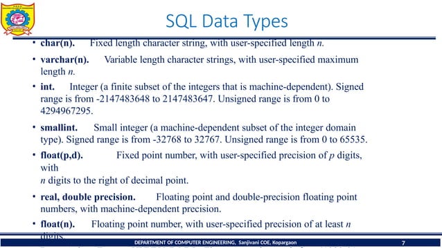 Introduction to Structured Query Language | PPTX