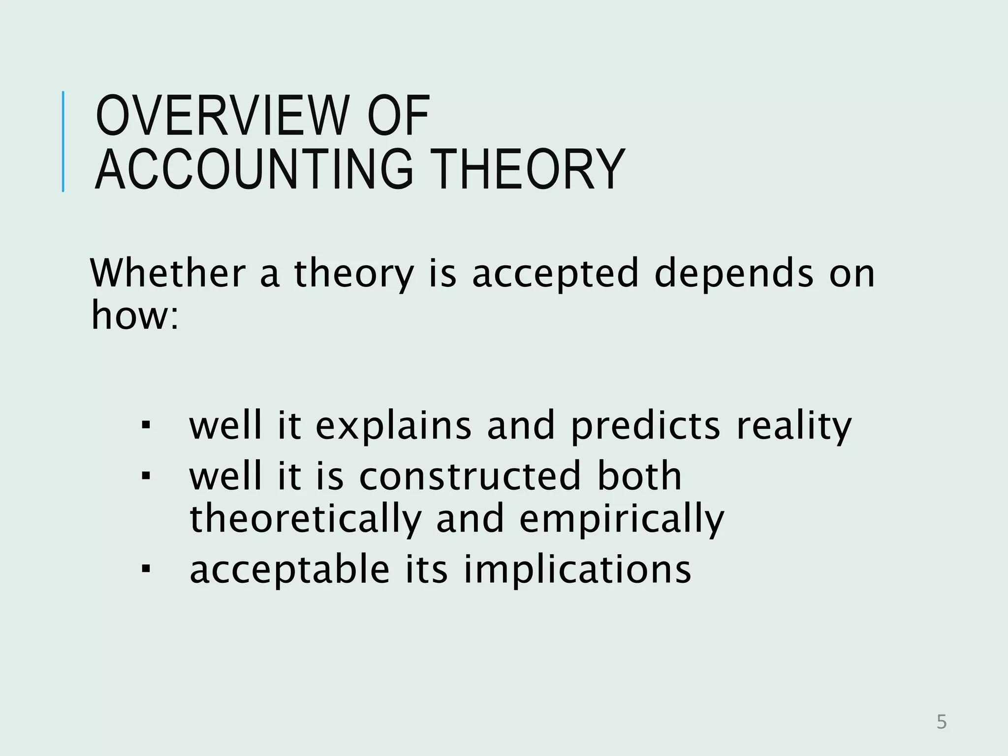 An Introduction to Accounting Theory | PPTX