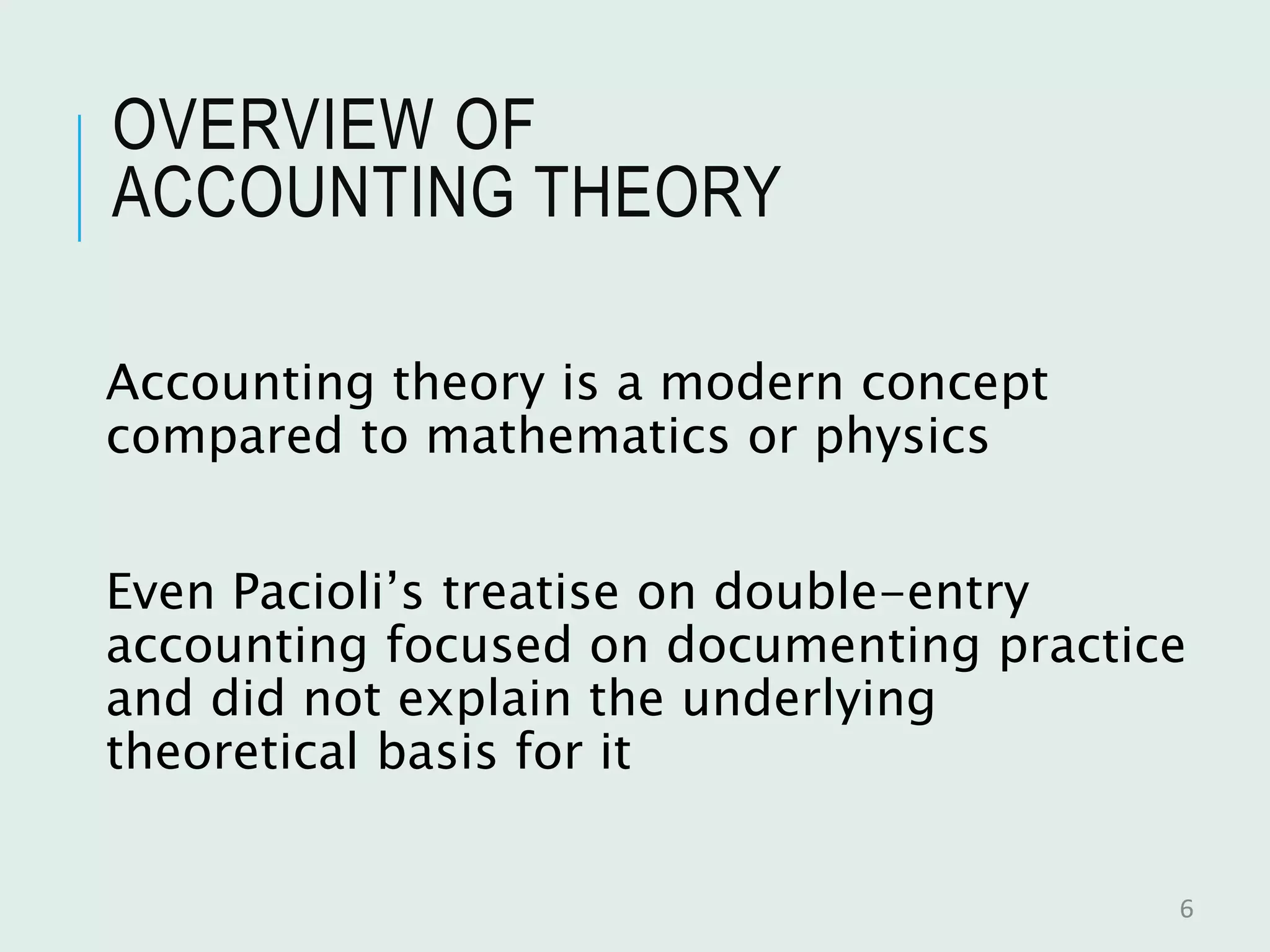 An Introduction to Accounting Theory | PPTX