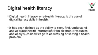L1 Introduction to Digital Health Literacy 13 JAN 2025.pptx