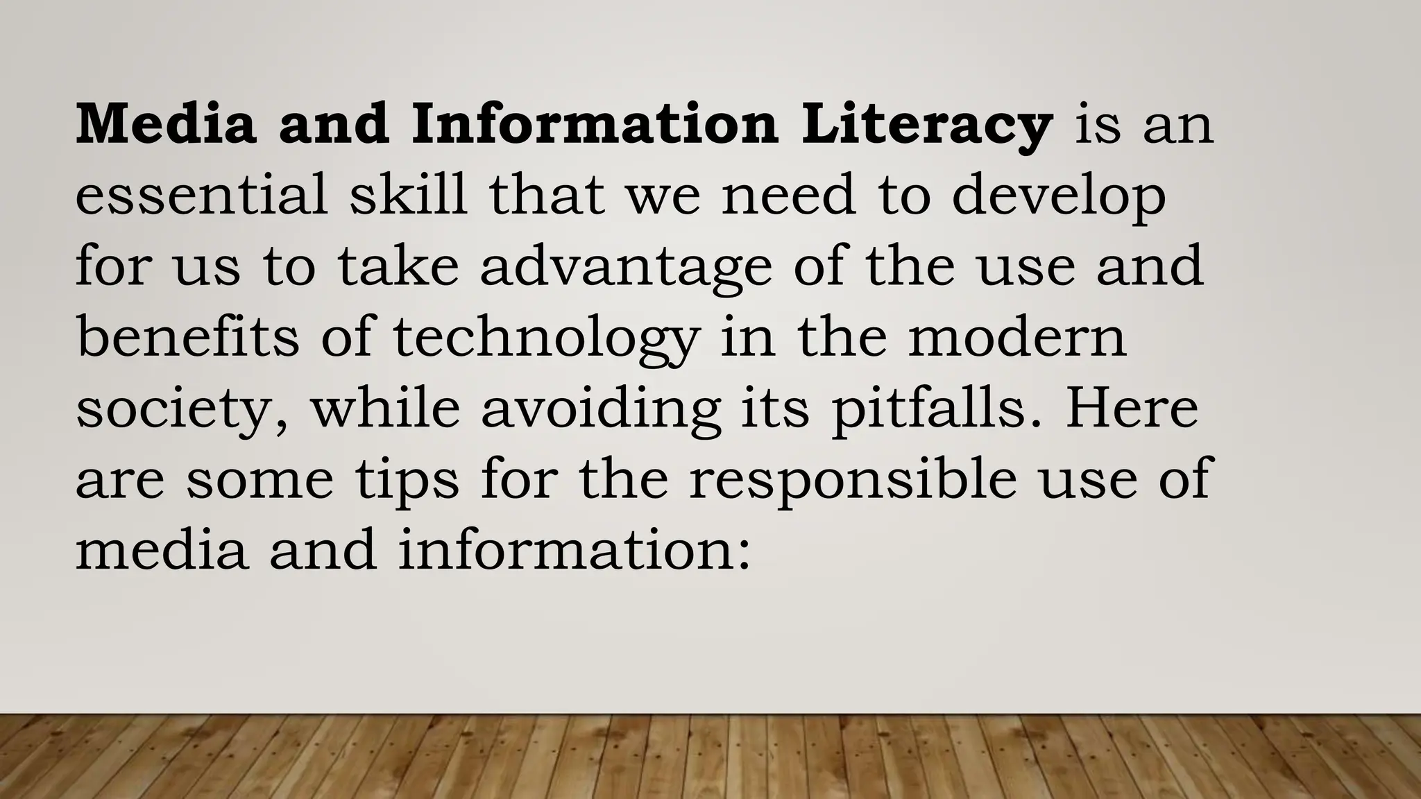 Lesson 1 Introduction to Media and Information Literacy | PPTX