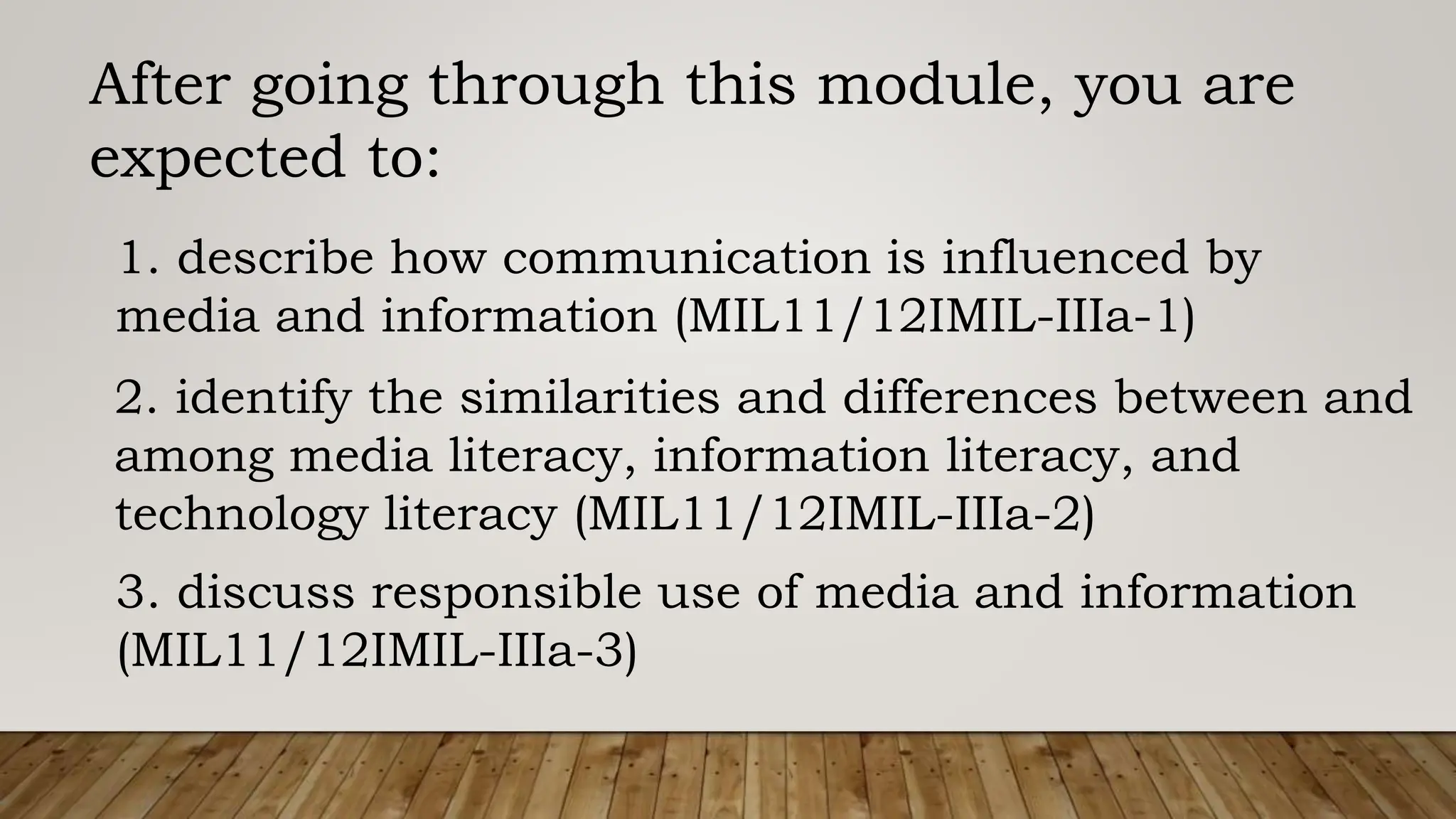 Lesson 1 Introduction to Media and Information Literacy | PPTX