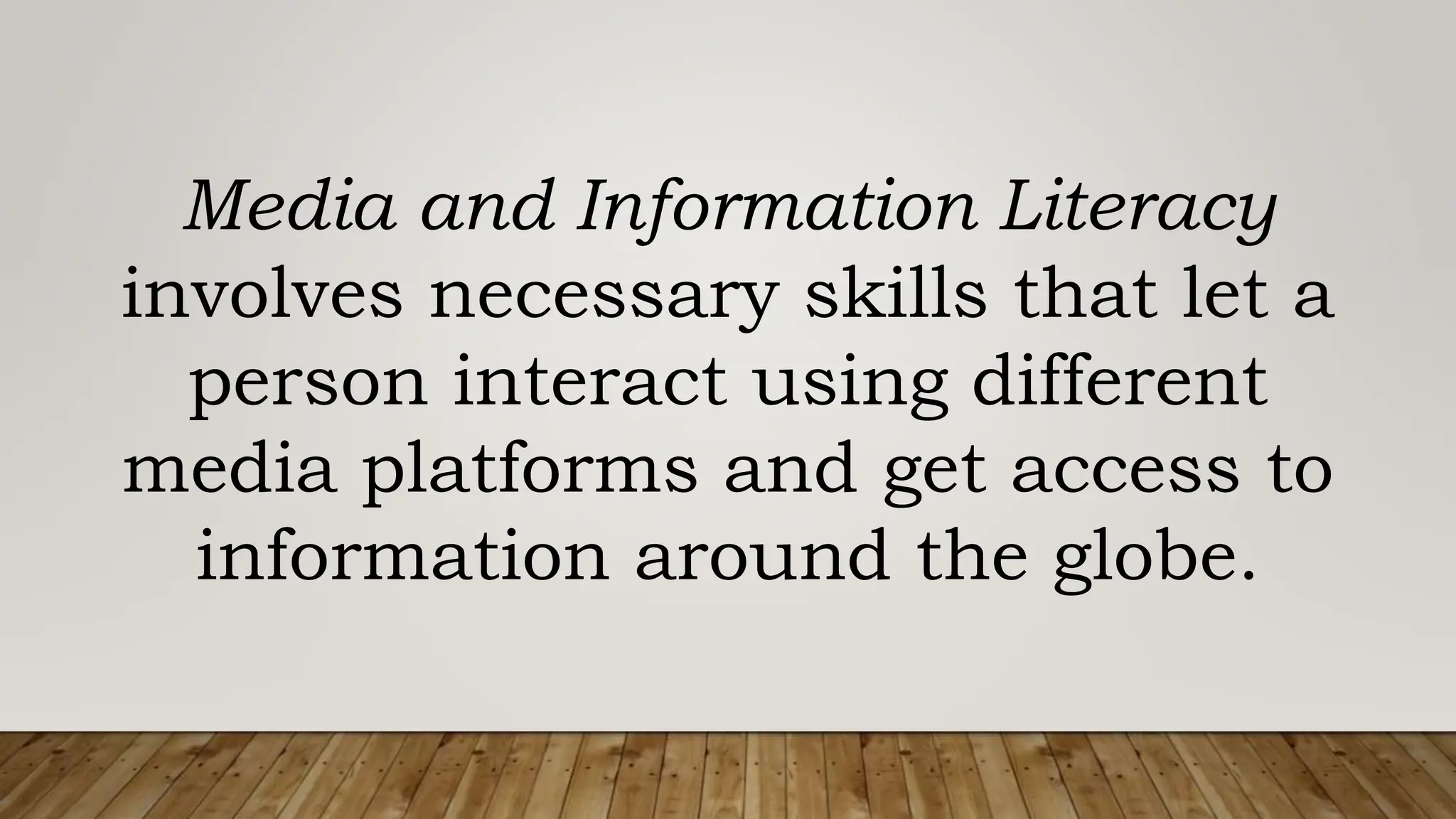 Lesson 1 Introduction to Media and Information Literacy | PPTX