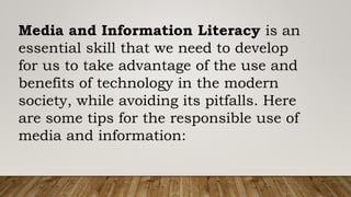 Lesson 1 Introduction to Media and Information Literacy | PPTX