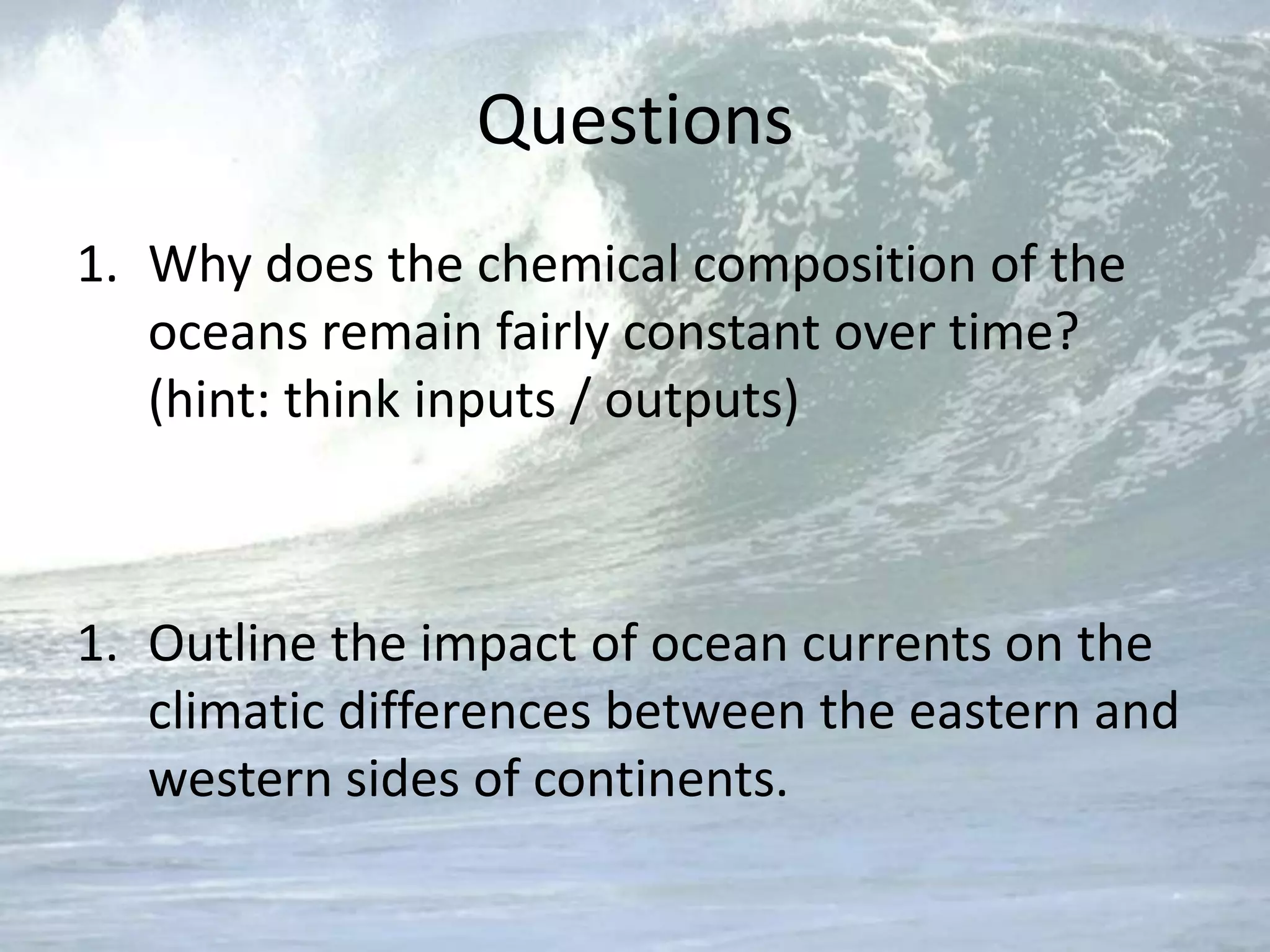 L1 introduction to oceans | PPT