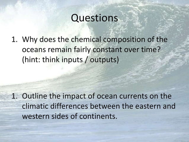 L1 introduction to oceans | PPT