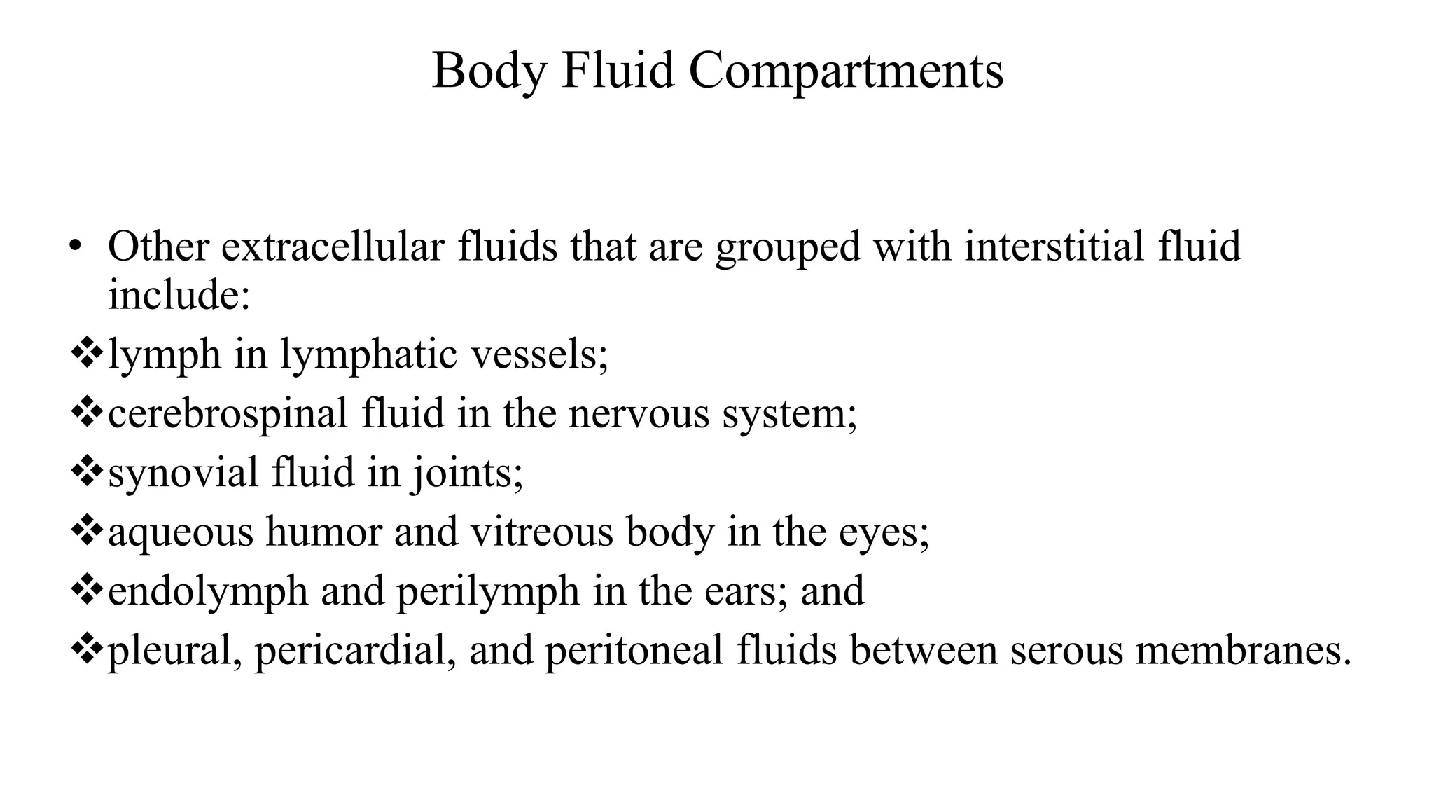 L1 INTRODUCTION TO PHYSIOLOGY & BODY FLUIDS COMPARTMENTS.pptx | Biological Sciences | Science