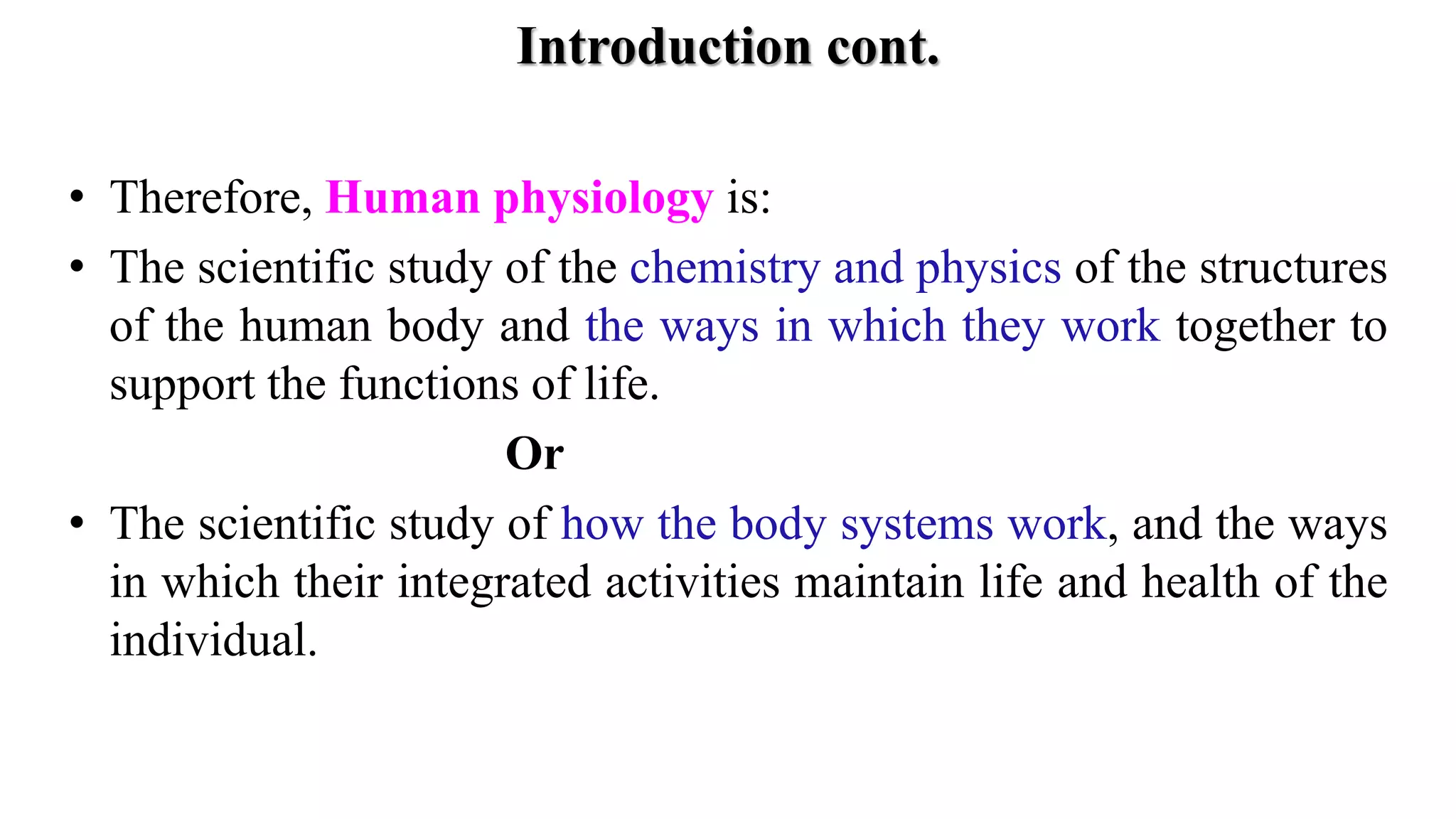 L1 INTRODUCTION TO PHYSIOLOGY & BODY FLUIDS COMPARTMENTS.pptx ...