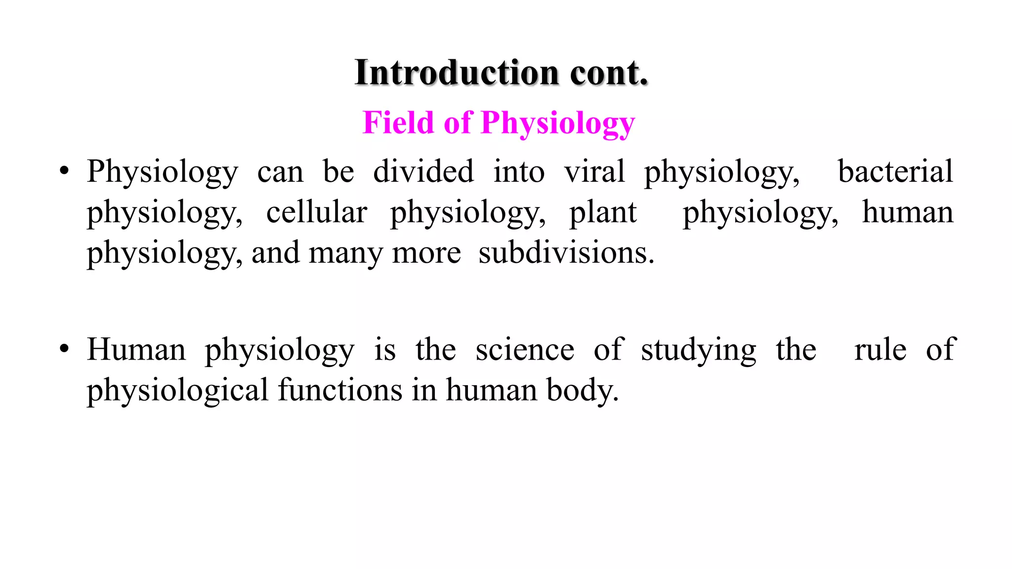 L1 INTRODUCTION TO PHYSIOLOGY & BODY FLUIDS COMPARTMENTS.pptx ...