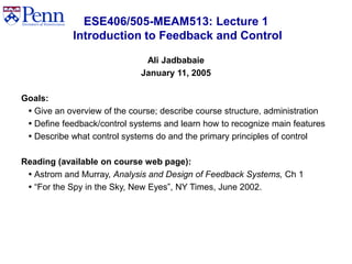 Control system introduction with outcomes | PPT