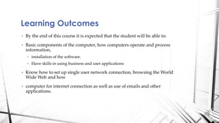 L1 ICT Intro to Computers baisc introductory lecture | PPT