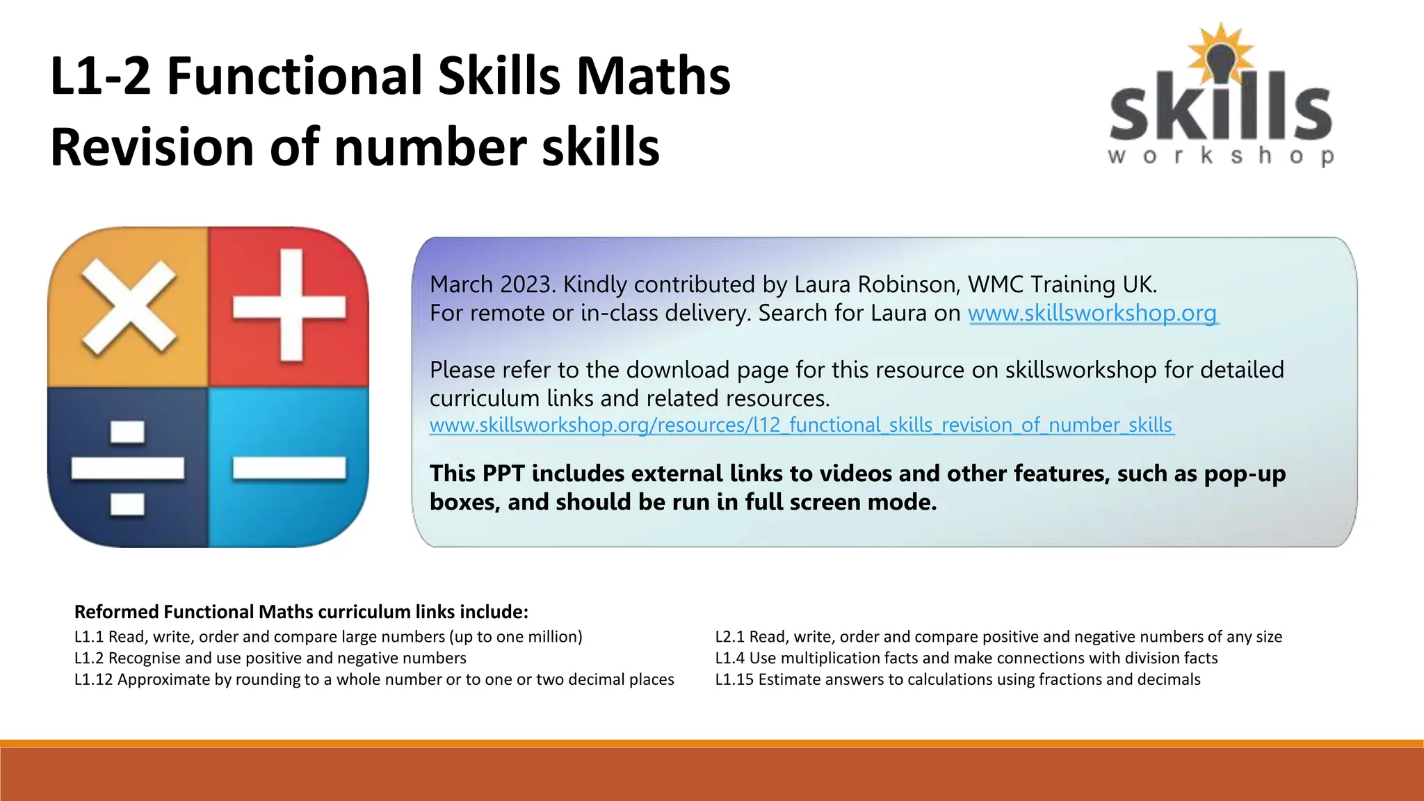 Skills_Level 2 Functional Slkills Maths. | PPTX