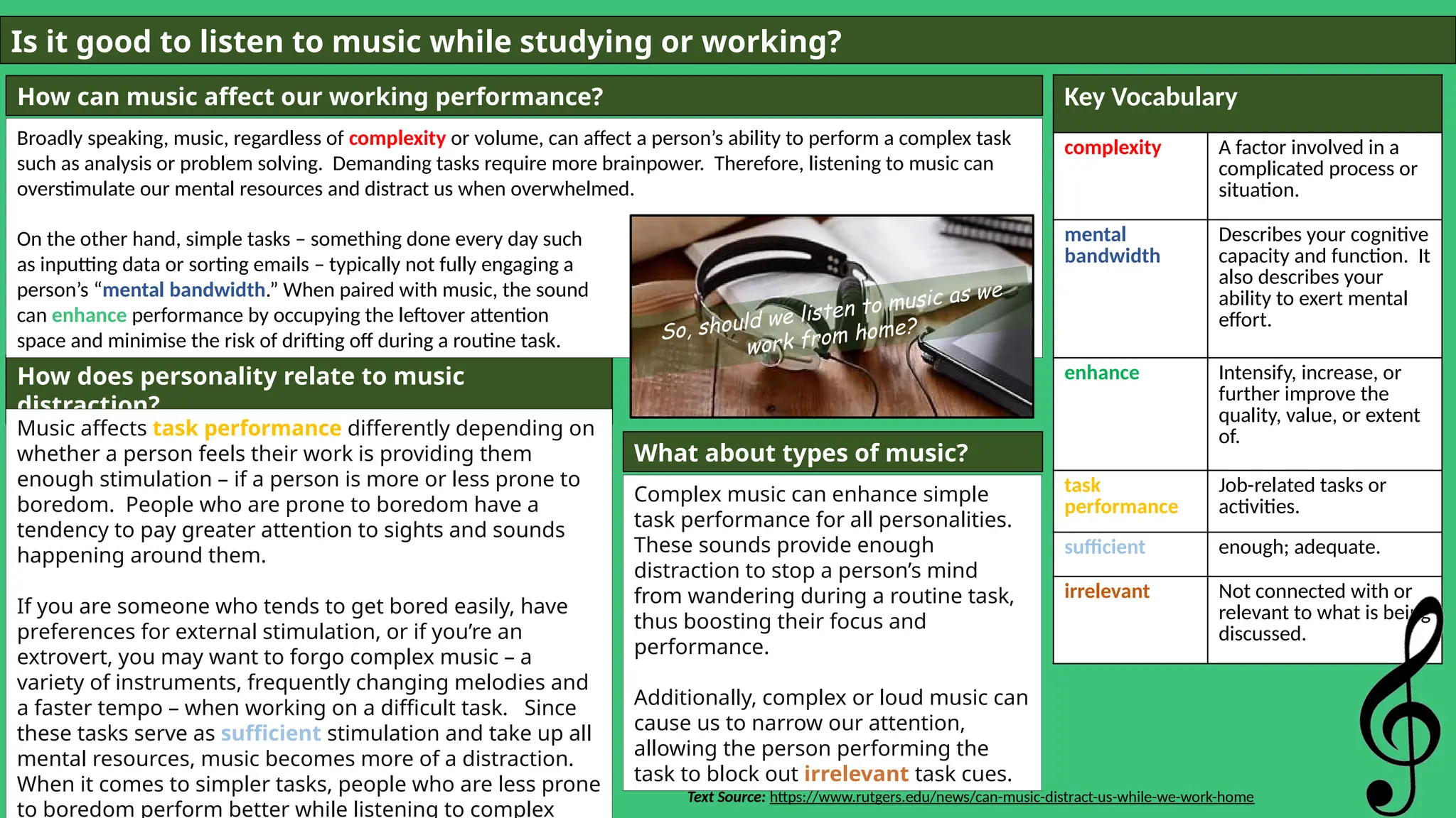 Listening to Music Presentation for ESL learners | PPTX