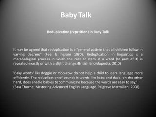 L1 language acquisition ii | PPTX | Parenting Babies and Toddlers ...