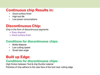 Mechanics of Chip Formation - Unit of MFT | PPTX