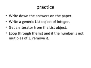 List and iterator | PPT | Programming Languages | Computing