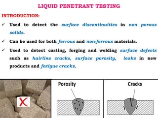 L1 ndt versus mechanical testing & overview of liquid penetrant test | PPT