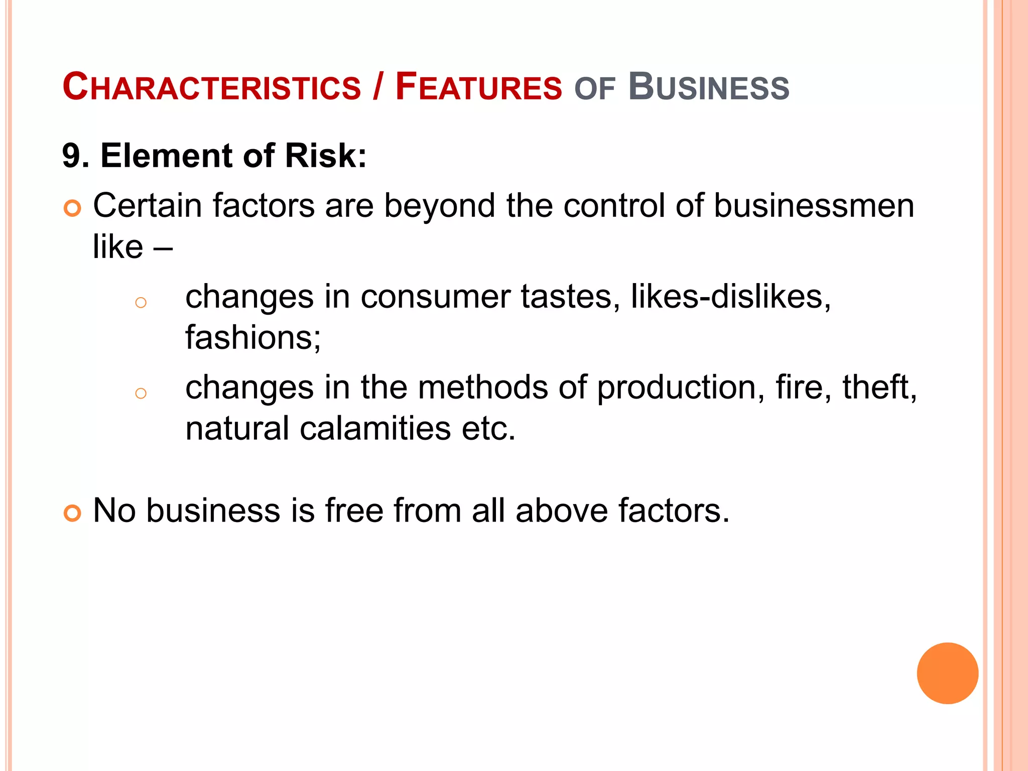 Business and Characteristics of business | PPTX