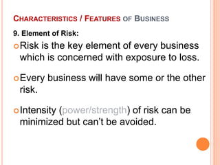 Business and Characteristics of business | PPTX