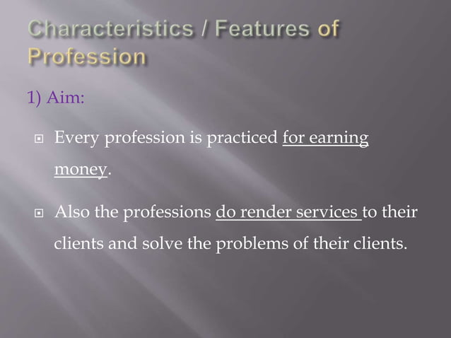 Grade 11 Profession and Characteristics | PPTX