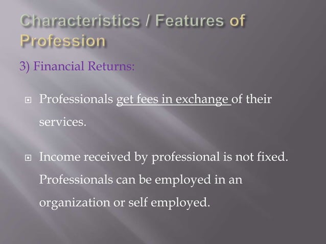 Grade 11 Profession and Characteristics | PPTX