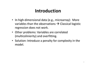 Classification using L1-Penalized Logistic Regression | PDF