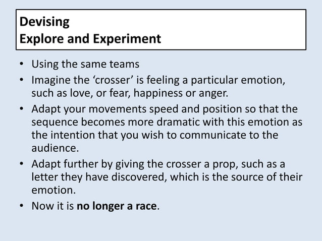 L1 Devising - Physical Theatre skills workshop 1 | PPTX | Theater ...