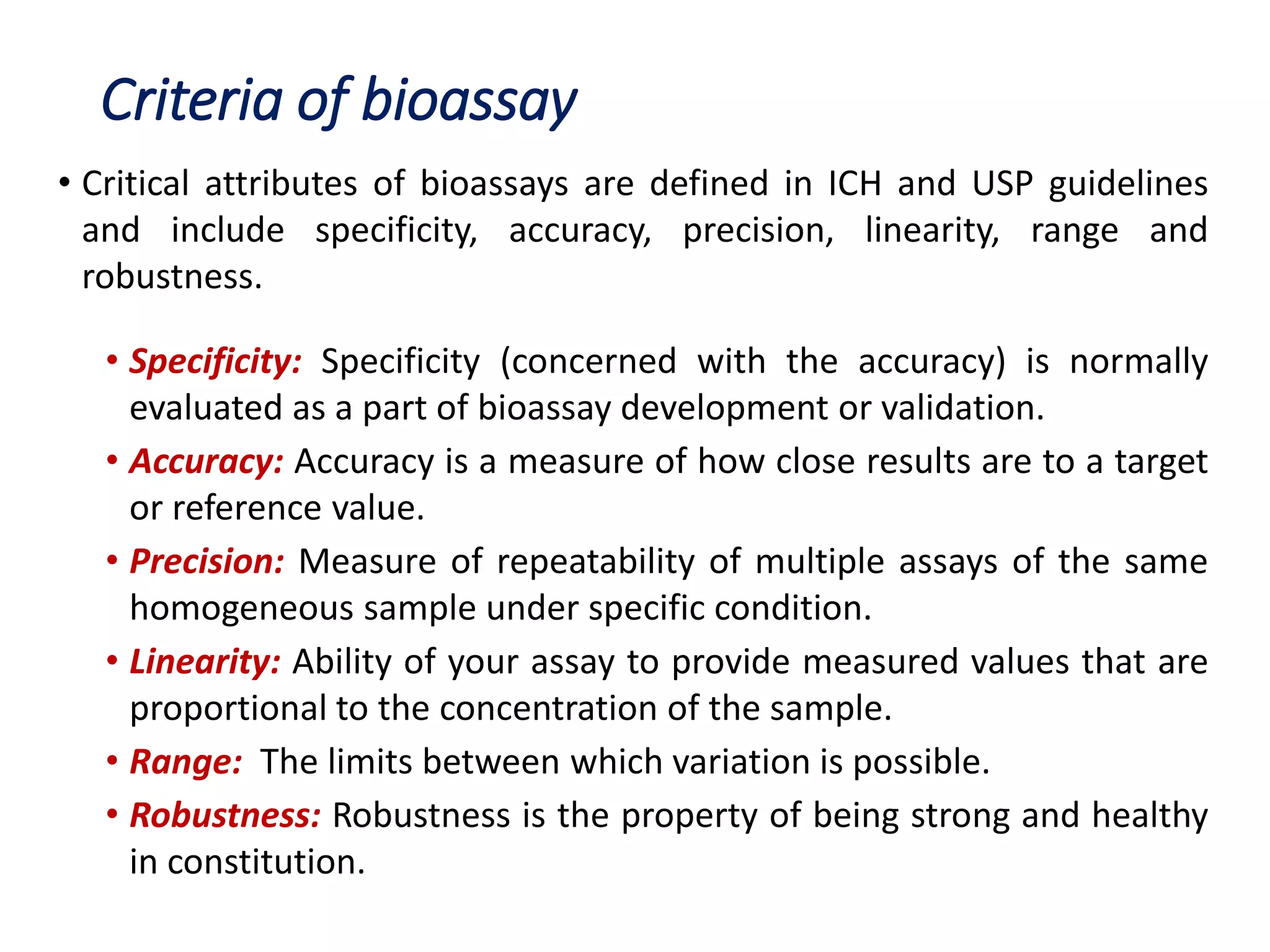 Principles of bioassay | PPTX