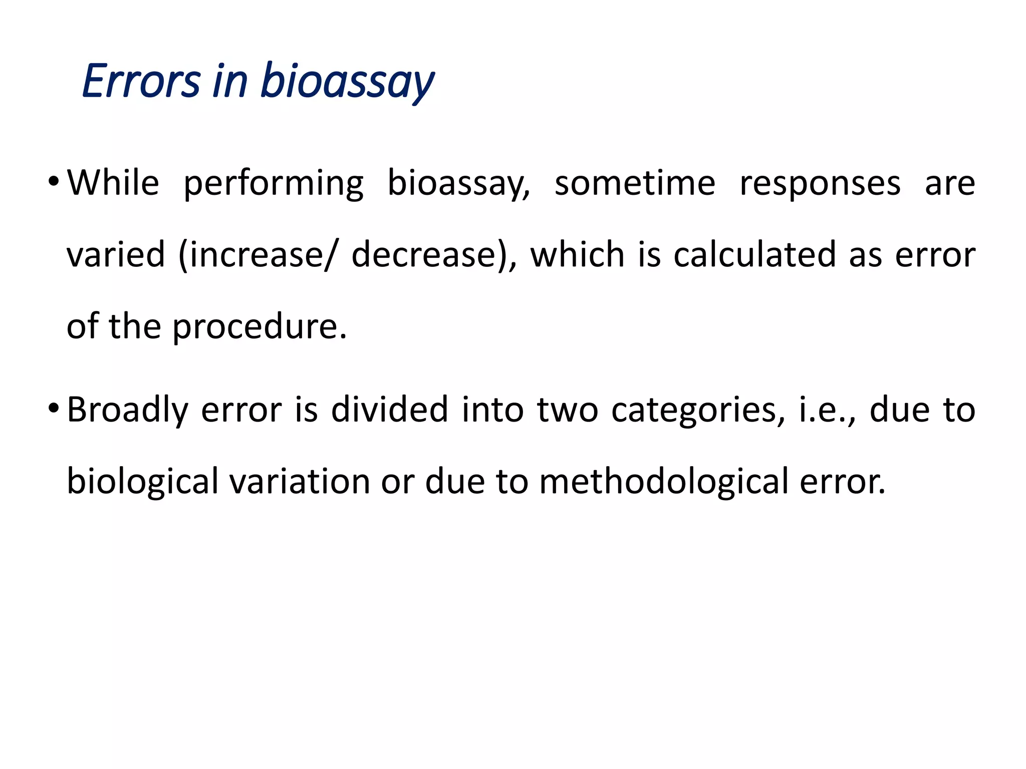 Principles of bioassay | PPTX