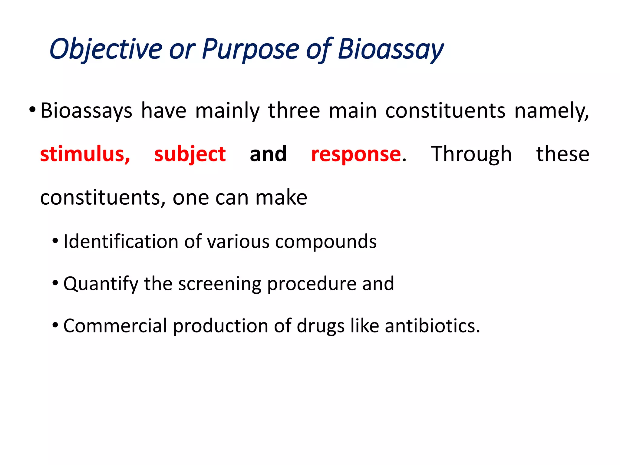 Principles of bioassay | PPTX | Medical Tests | Medical Health
