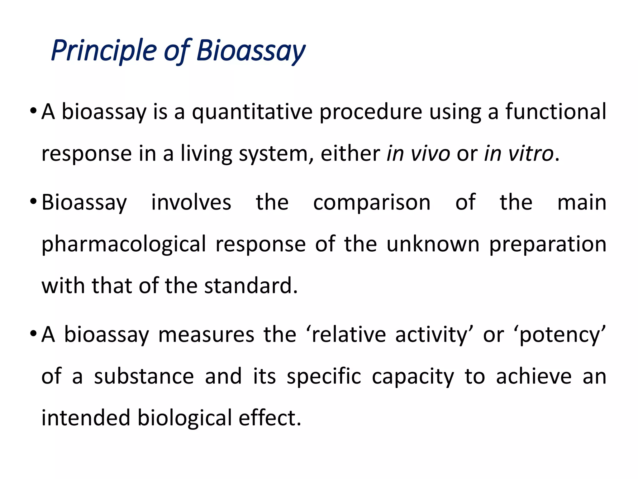 Principles of bioassay | PPTX