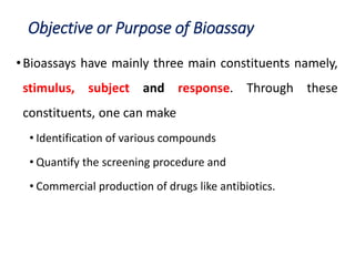 Principles of bioassay | PPTX