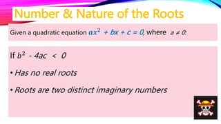 L1 Quadratic Equations.pptx | Physics | Science