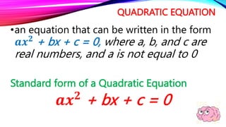 L1 Quadratic Equations.pptx | Physics | Science