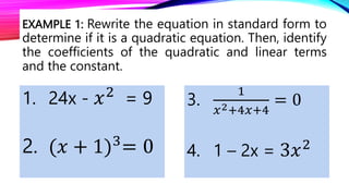 L1 Quadratic Equations.pptx | Physics | Science