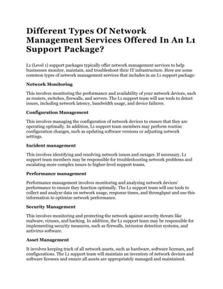 L1 Support.pdf | IT and Internet Support | Internet