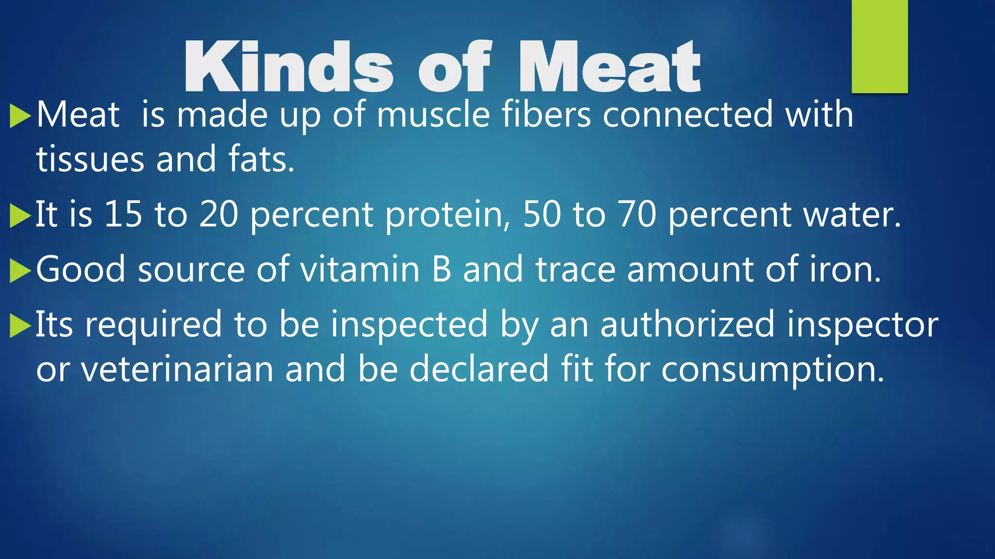 L1 tle8 kinds of meat & poultry for processing | PPTX