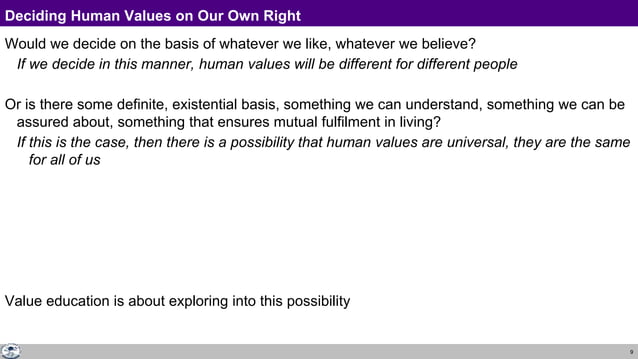 L 1 Understanding Value Education v2.pptx | Education